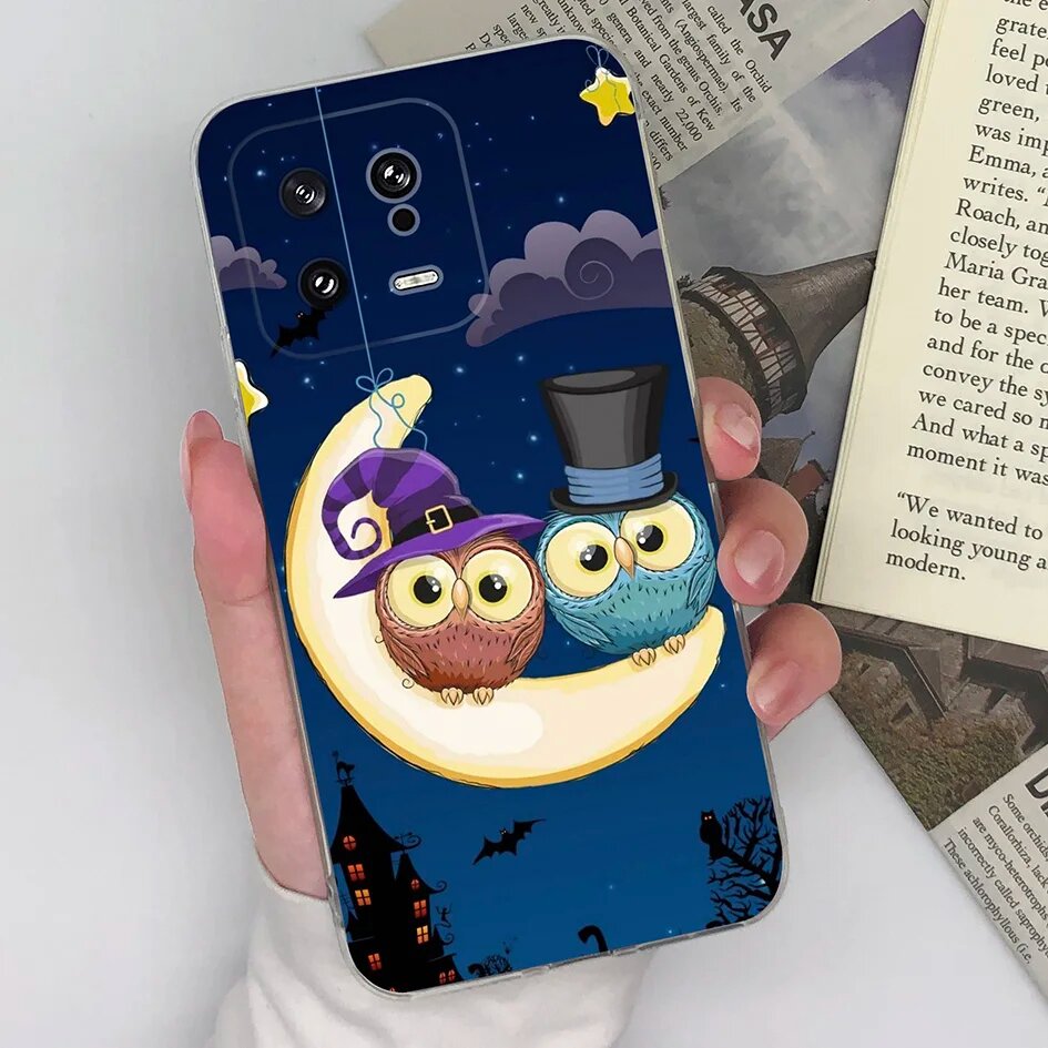 Чехол Xiaomi 13, совы, луна, U141