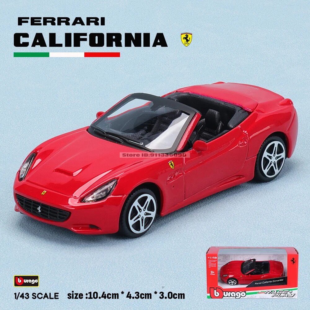 Bburago коллекционная модель автомобиля Ferrari 1:43 Красный, 1-43 california