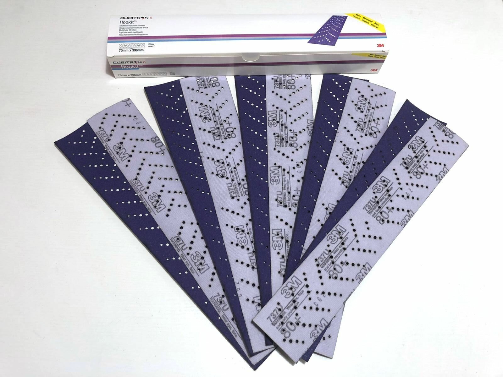 Абразивная полоса 3M Hookit Cubitron II 737U, 70x396, Р80 - 10 штук