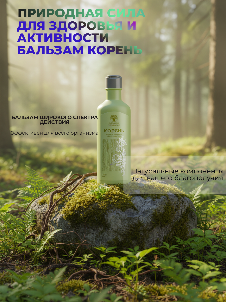 Бальзам "Корень", Сибирское Здоровье, для снятия усталости, 250мл