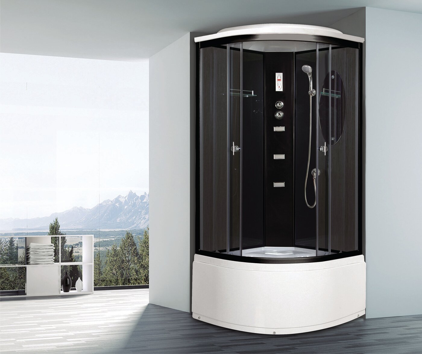 Душевая кабина Niagara NG-212-01N (1000х1000х2200) высокий поддон (48см) стекло тонированное