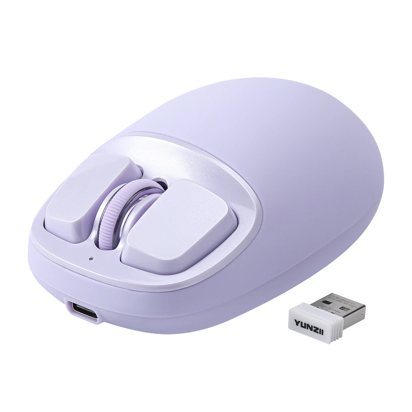 Беспроводная силиконовая мышь YUNZll C1 три режима Purple