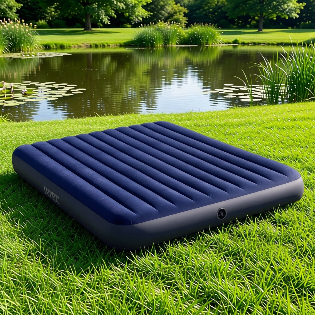 Надувной матрас Intex "Classic Downy", флокированный, 2-местный, 197x179х25см