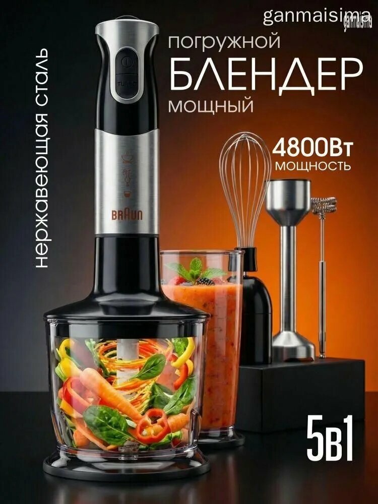 Погружной блендер Блендер Бош, серебристый