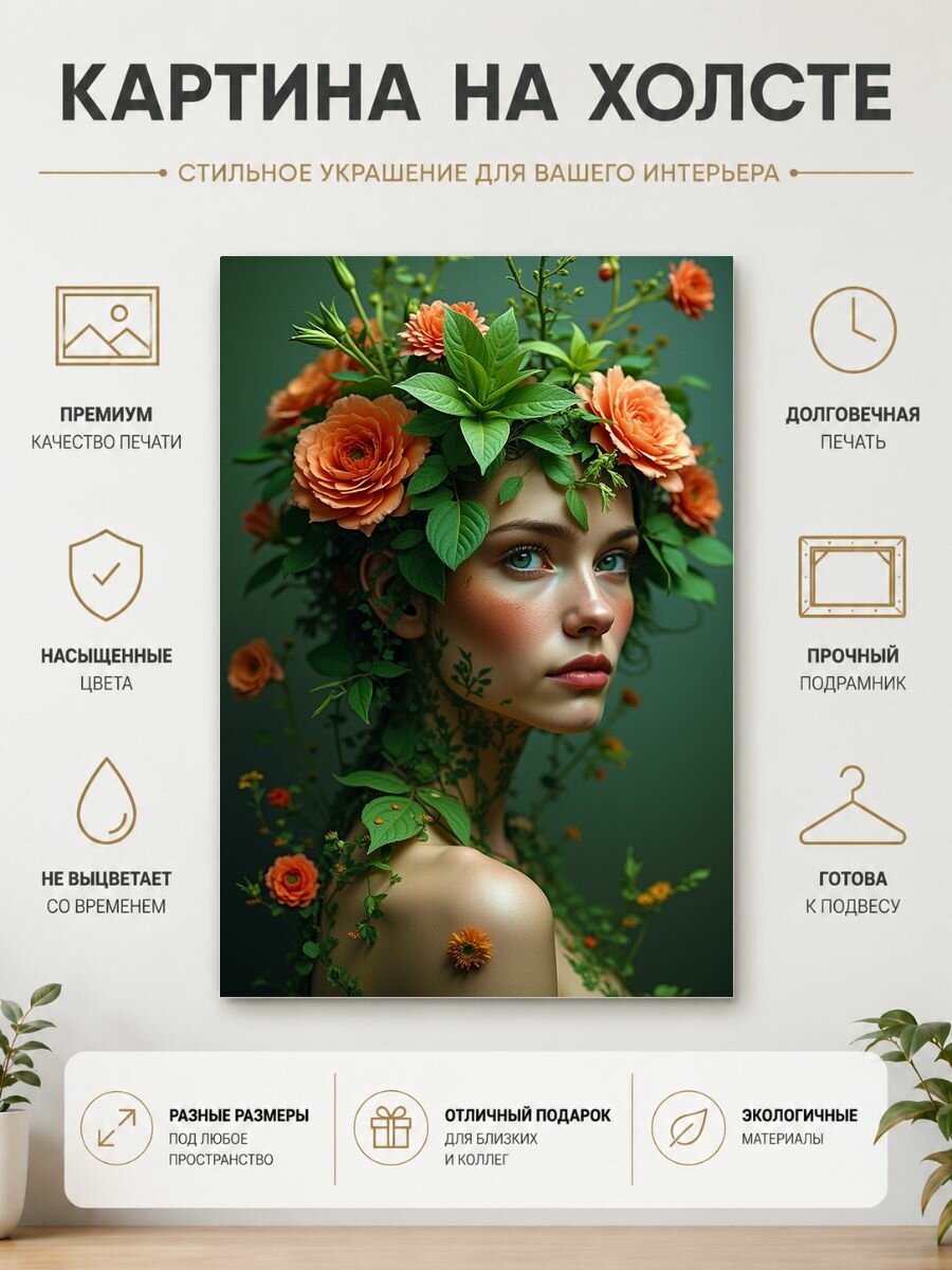 Картина на холсте Цветочный сюжет 30x40 см