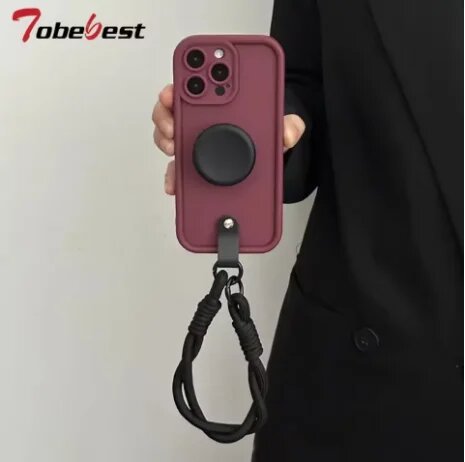 Чехол-держатель для телефона с ремешком на запястье для iPhone 17 Air 16 16e 15 14 Айфон 15, Синий