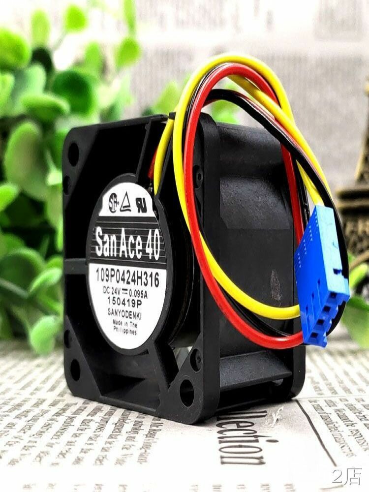 Вентилятор San Ace 40 109P0424H316 DC 24V 40x40x20мм для охлаждения электроники вентиляция — фото 1