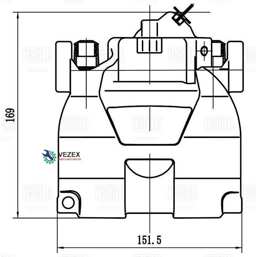 TRIALLI CF 204601 Суппорт торм. для а/м Renault Scenic III (09-)/Grand Scenic III (09-) перед. лев. d=57мм (CF 204601)