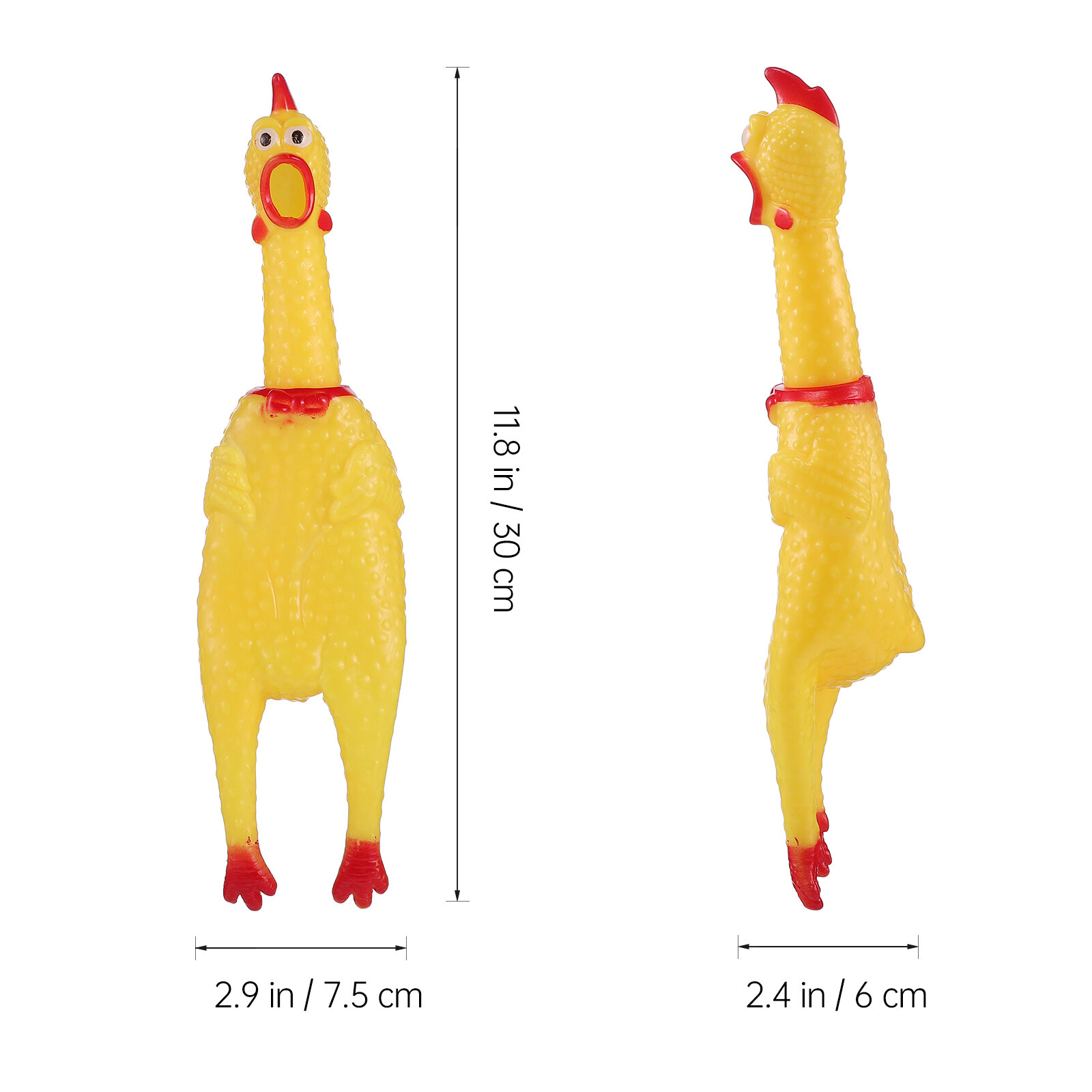 Игрушка Toyvian Кричащая Курица Из Рubber Для Детей И Животных Смешные Звуки При Нажатии 29.00X8.00X6.00CM
