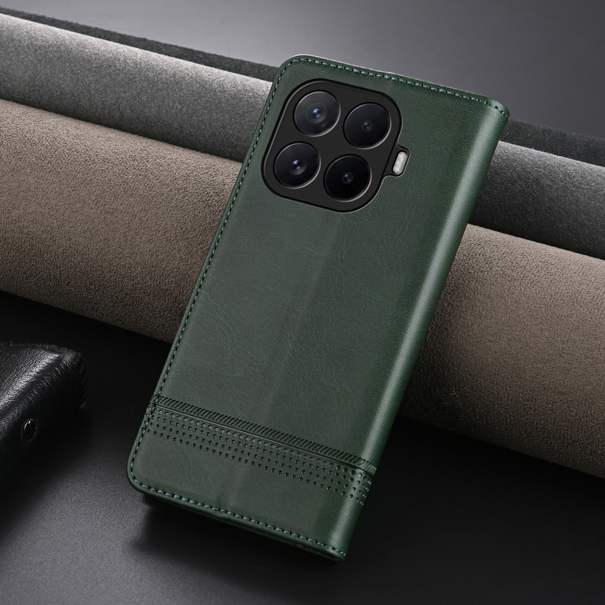 Чехол для Xiaomi 17T Pro / Сяоми 17T Про / Ксиаоми 17T Про Высококачественный кожаный футляр Встроенный слот для карт памяти чехол