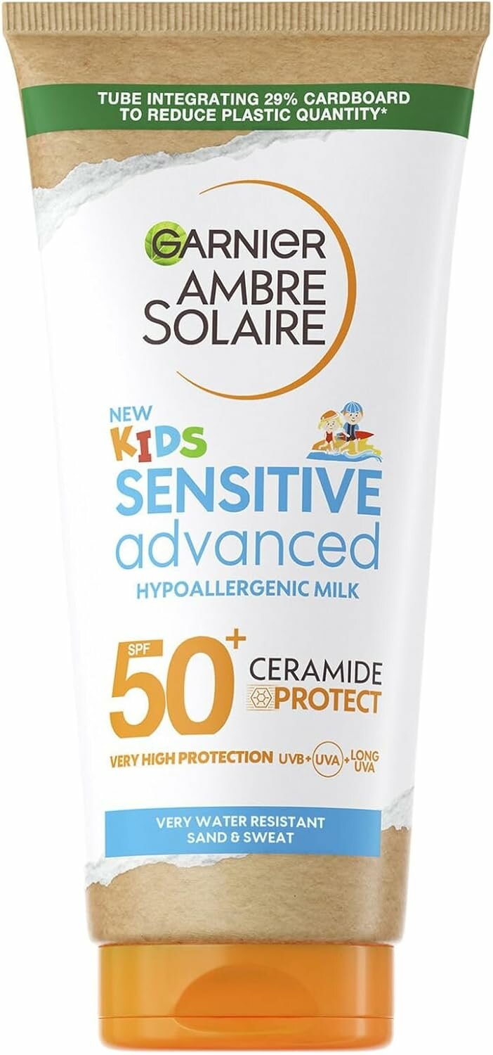 Garnier Ambre Solaire Sensitive Advanced Детский солнцезащитный крем SPF 50, 175 мл.