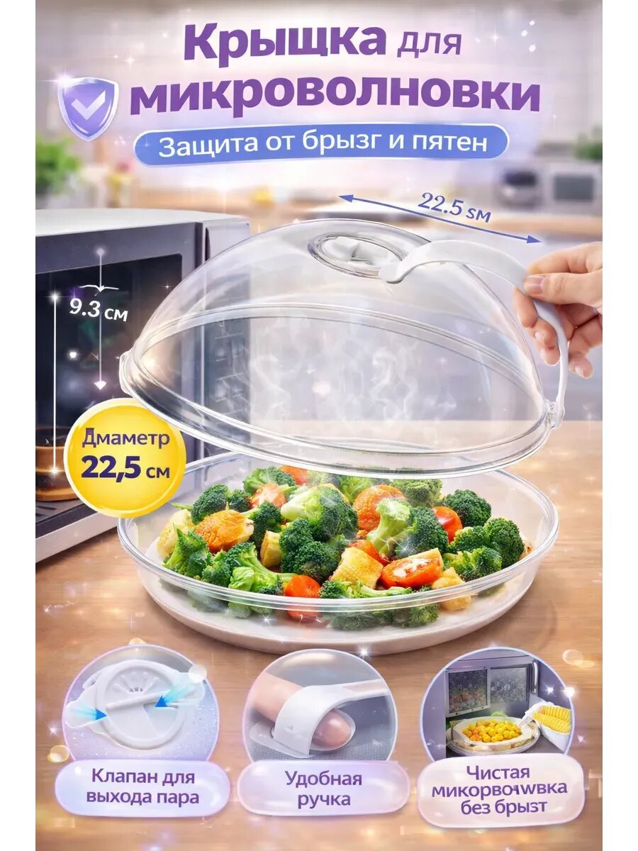 Крышка для микроволновки от брызг