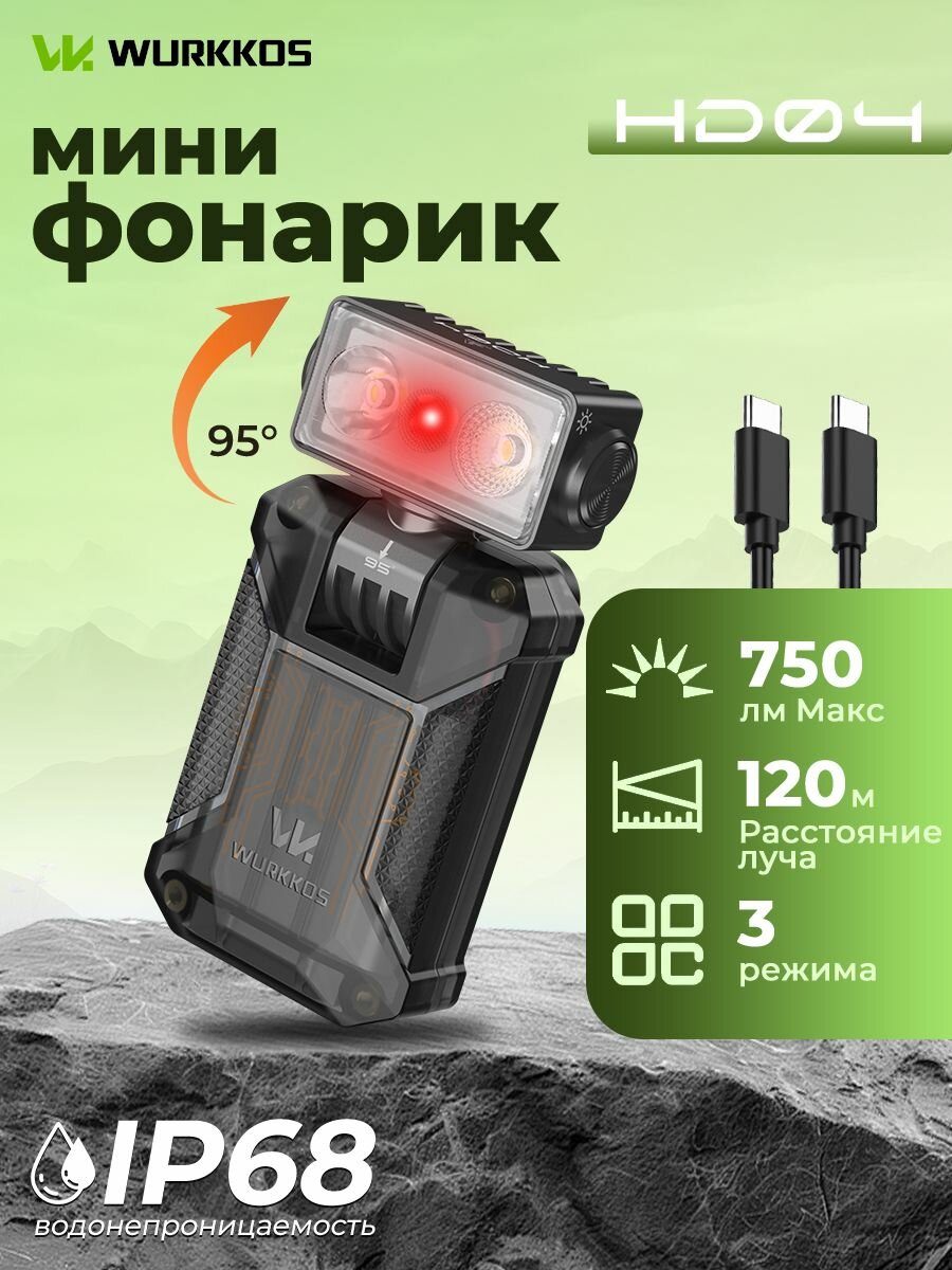 Wurkkos Фонарь ручной фонарь