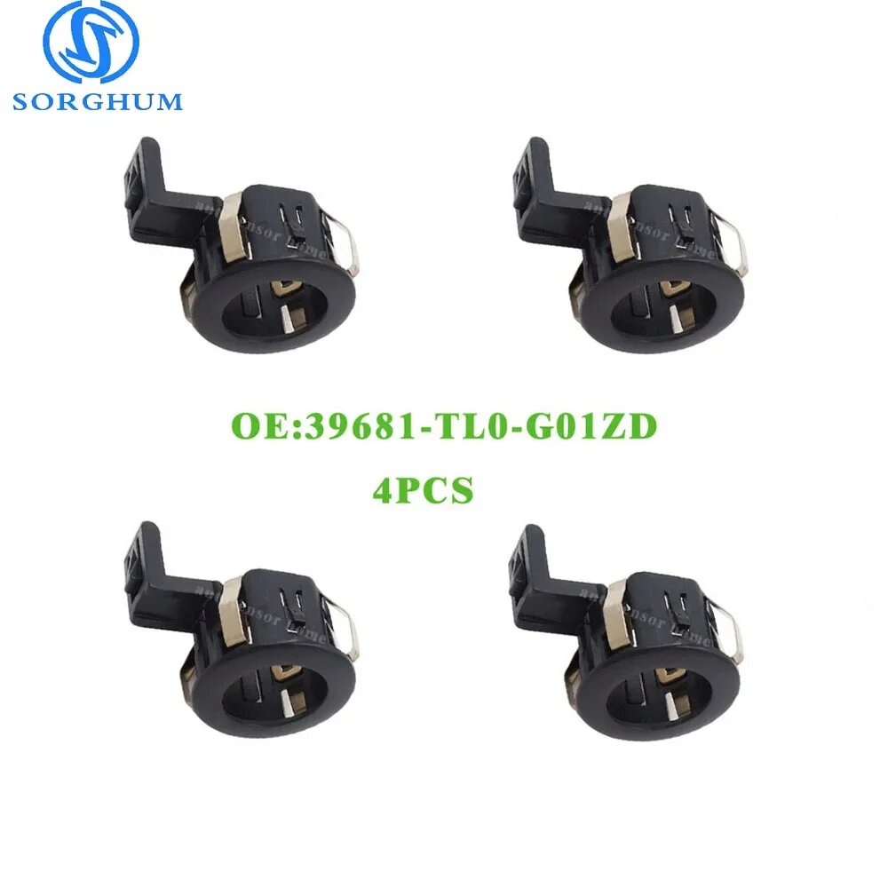 Черный датчик парковки 39681TL0G01 PDC Держатель датчика парковки для Toyota Honda Accord 39681-TL0-G01ZD 39681-TL0-G01, 4 шт.