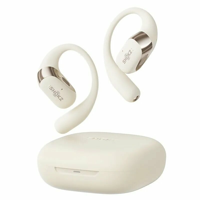 SHOKZ Наушники беспроводные с микрофоном, Bluetooth, USB Type-C, белый