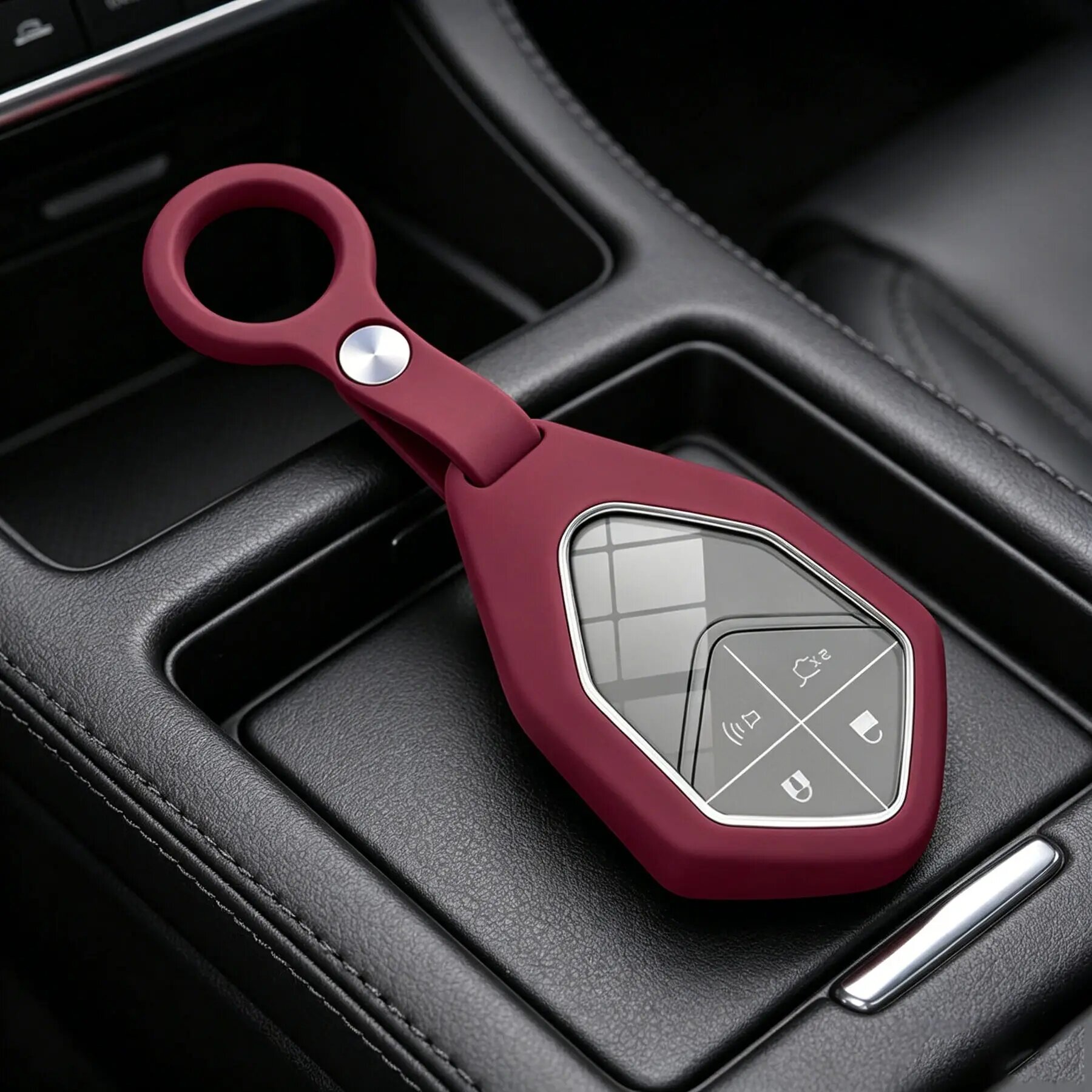 Шелковисто-мягкий чехол для ключей Changan Deepal S7 S07 SL03 S05 S09 G318, накладка B dark plum set