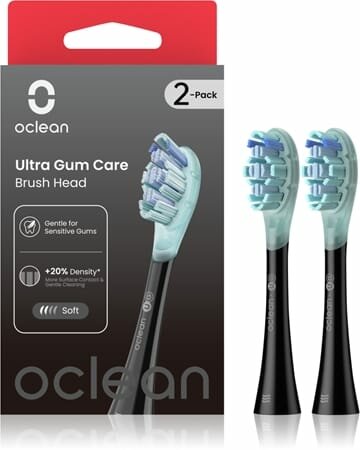 Насадка для электрической зубной щетки Oclean Ultra Gum Care UG02, черный, 2 шт