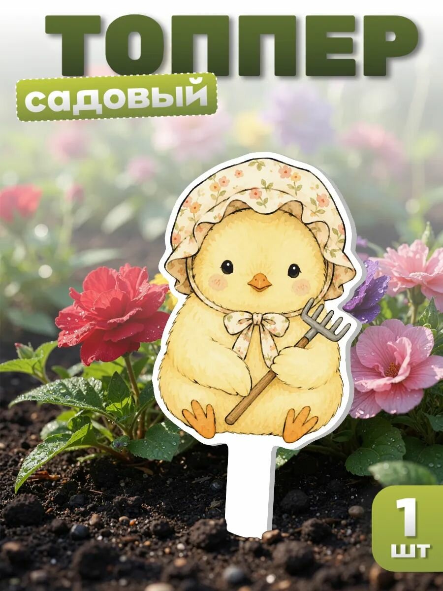 Садовые фигурки для дачи Цыпленок в шляпке
