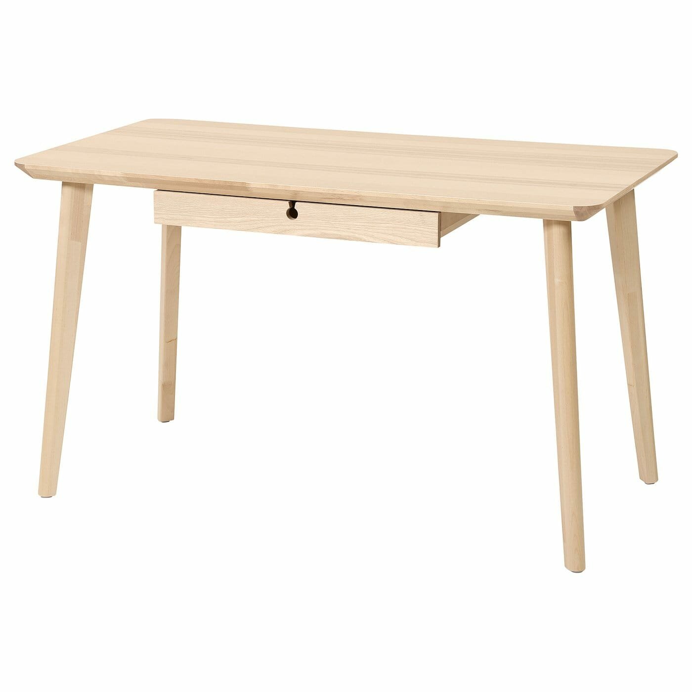 Письменный стол IKEA LISABO, ясеневый шпон, 128x65x74 см 106.062.73