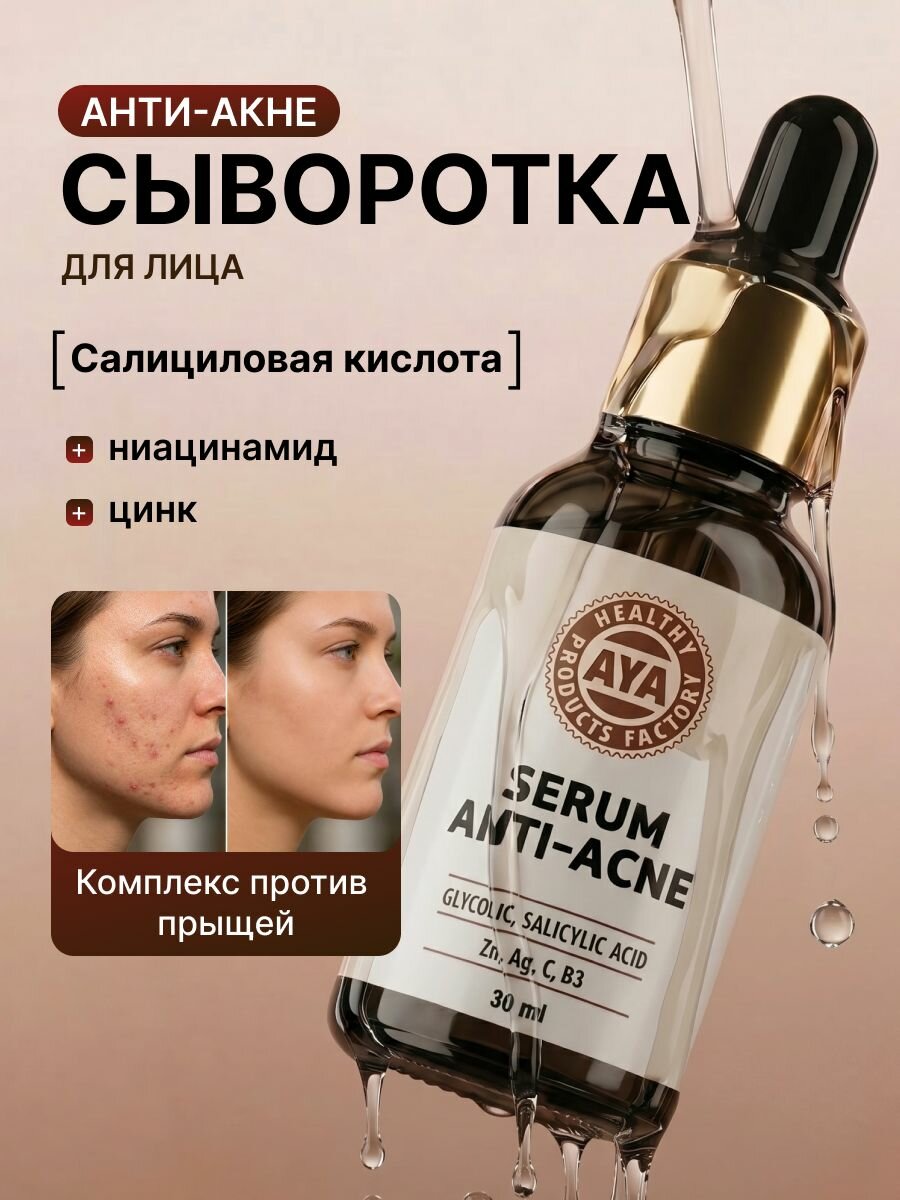 Сыворотка для лица от прыщей и акне с ниацинамидом
