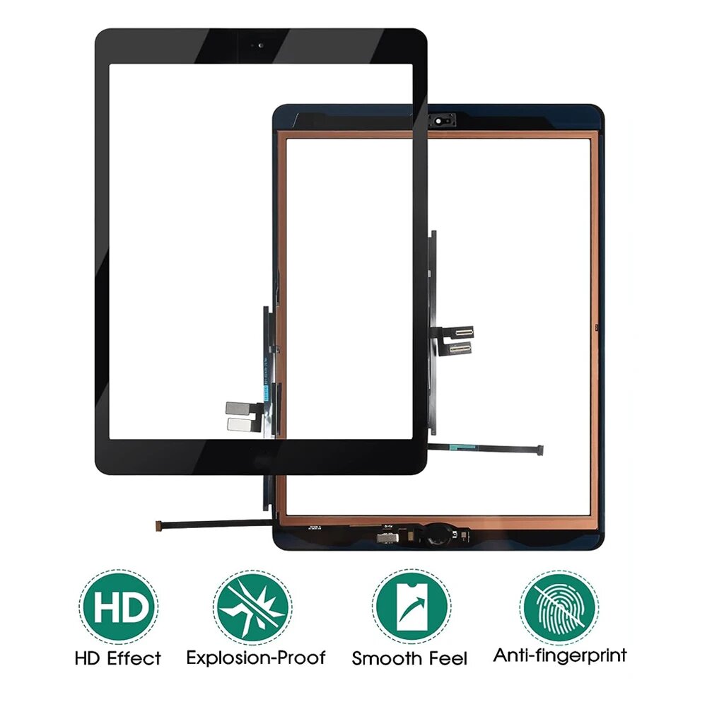 Внешний сенсорный экран для iPad 9 2021 Txiusj Черный, Black