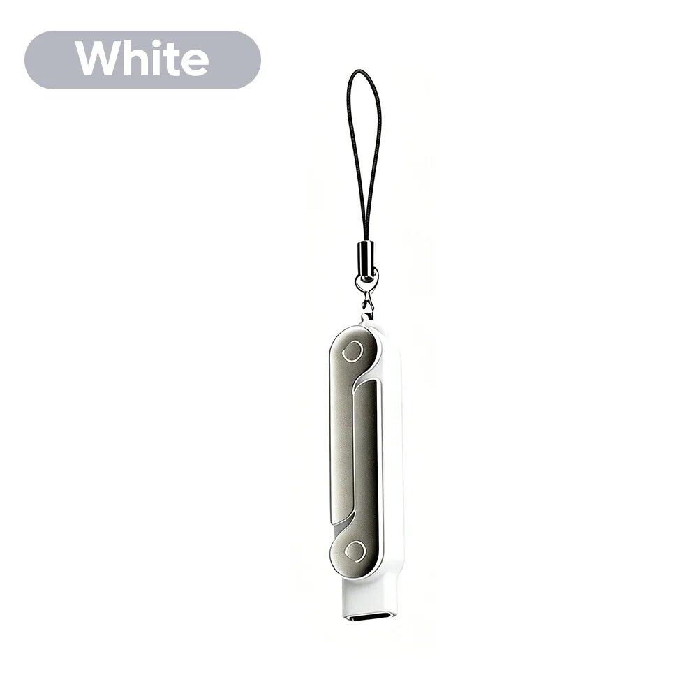 Многофункциональный складной USB-адаптер USB-C на USB-C OTG 240 Вт с подставкой для iPhone White