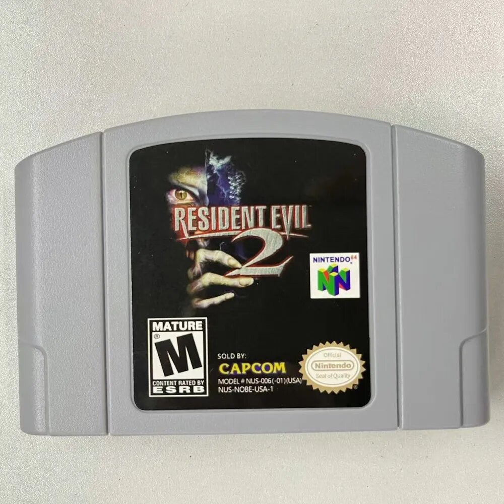 Кассета с игрой Resident Evil 2 N64-Классическая игра N64 (американская версия)
