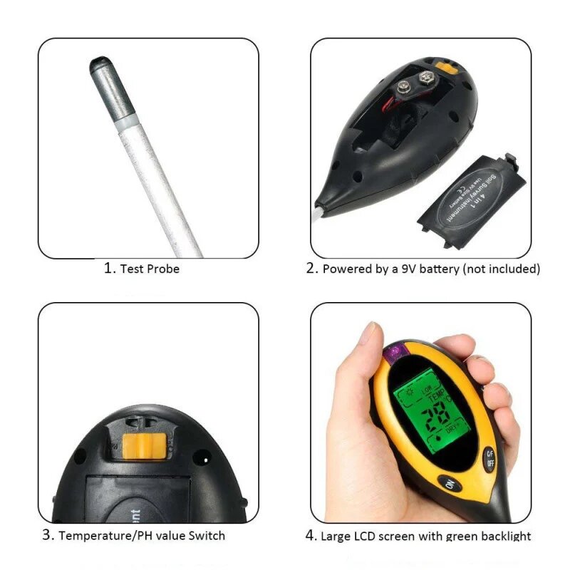 Soil pH Tester 4 in 1 — фото 1