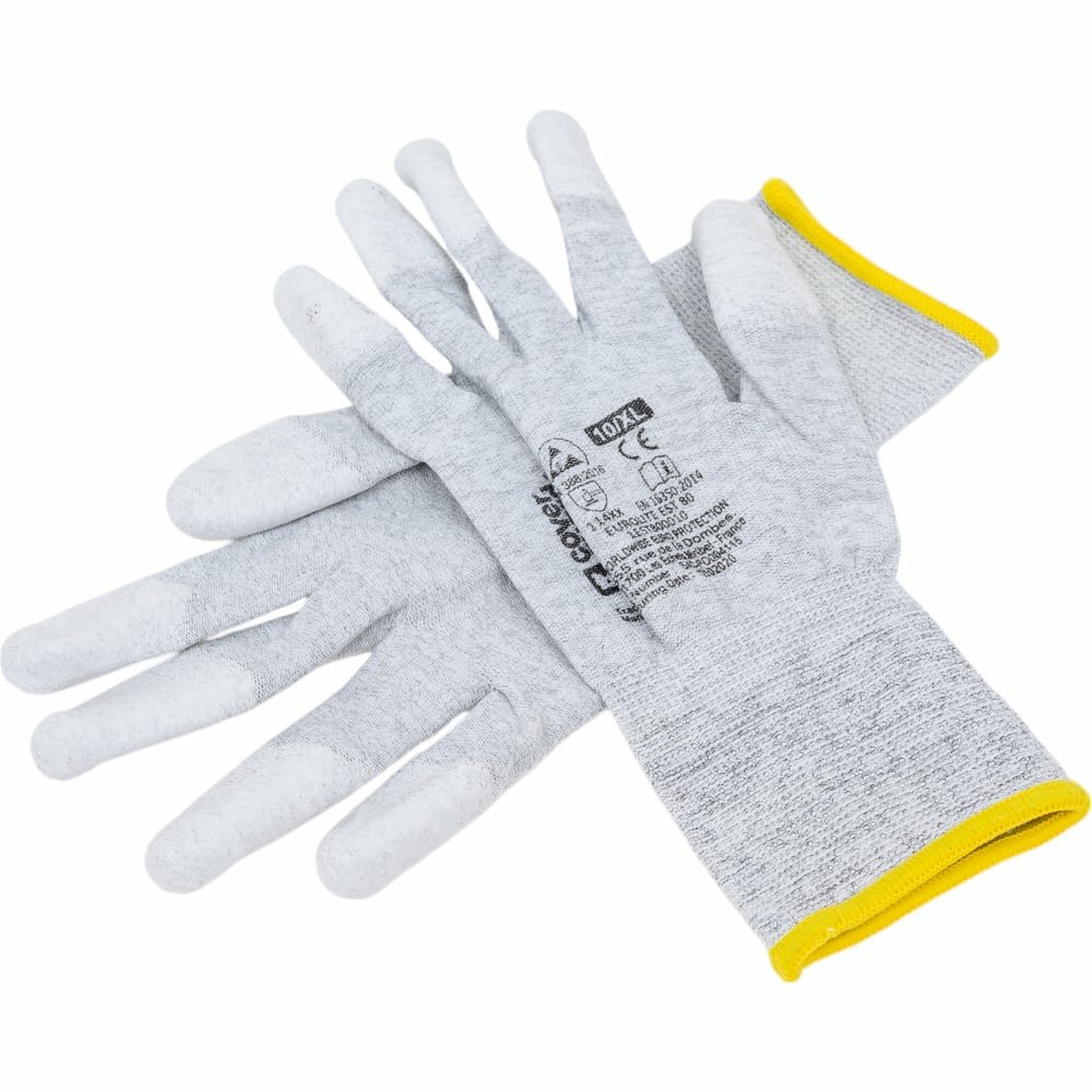 Перчатки COVERGUARD EUROLITE EST80 белые, размер 10 1EST80
