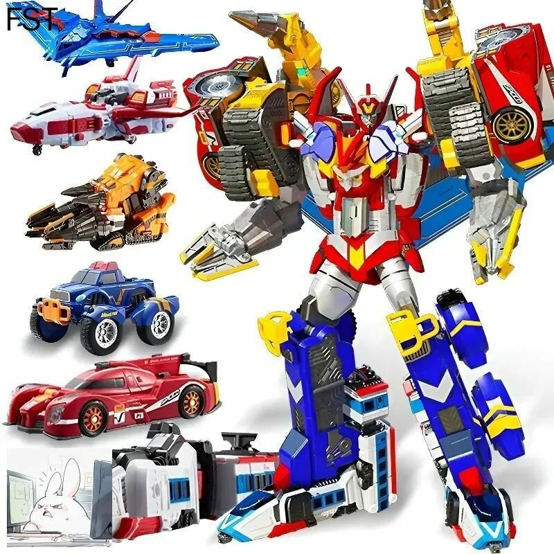 Робот Robot 6 в 1 Master V Ultimate Galaxy Detectives Трансформер Комбинированная автомобильная фигурка