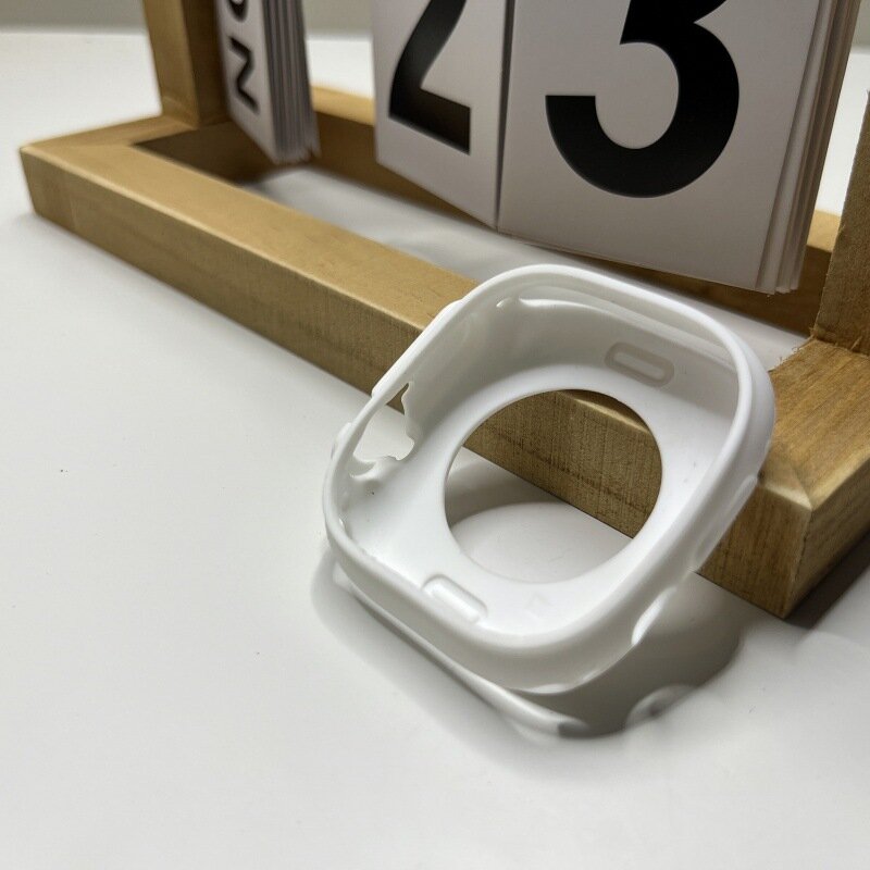 Белый силиконовый чехол для Apple Watch 42 мм с полной защитой из ТПУ, устойчивый к царапинам