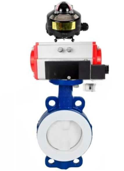 Затвор DN.ru WCB-WCB-PTFE-PTFE-Fb-H Ду65 Ру16 с пн. прив SA-105, пн. расп PND2-220VAC, БКВ LSB-510, БПВ