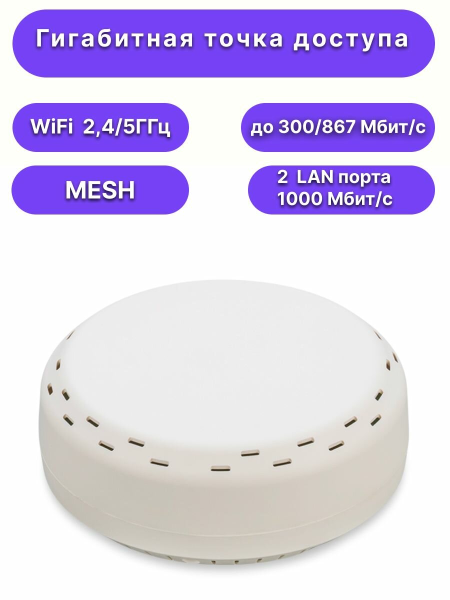 Точка доступа гигабитная WiFi 2,4+5 ГГц, KROKS Rt-Pot AIR