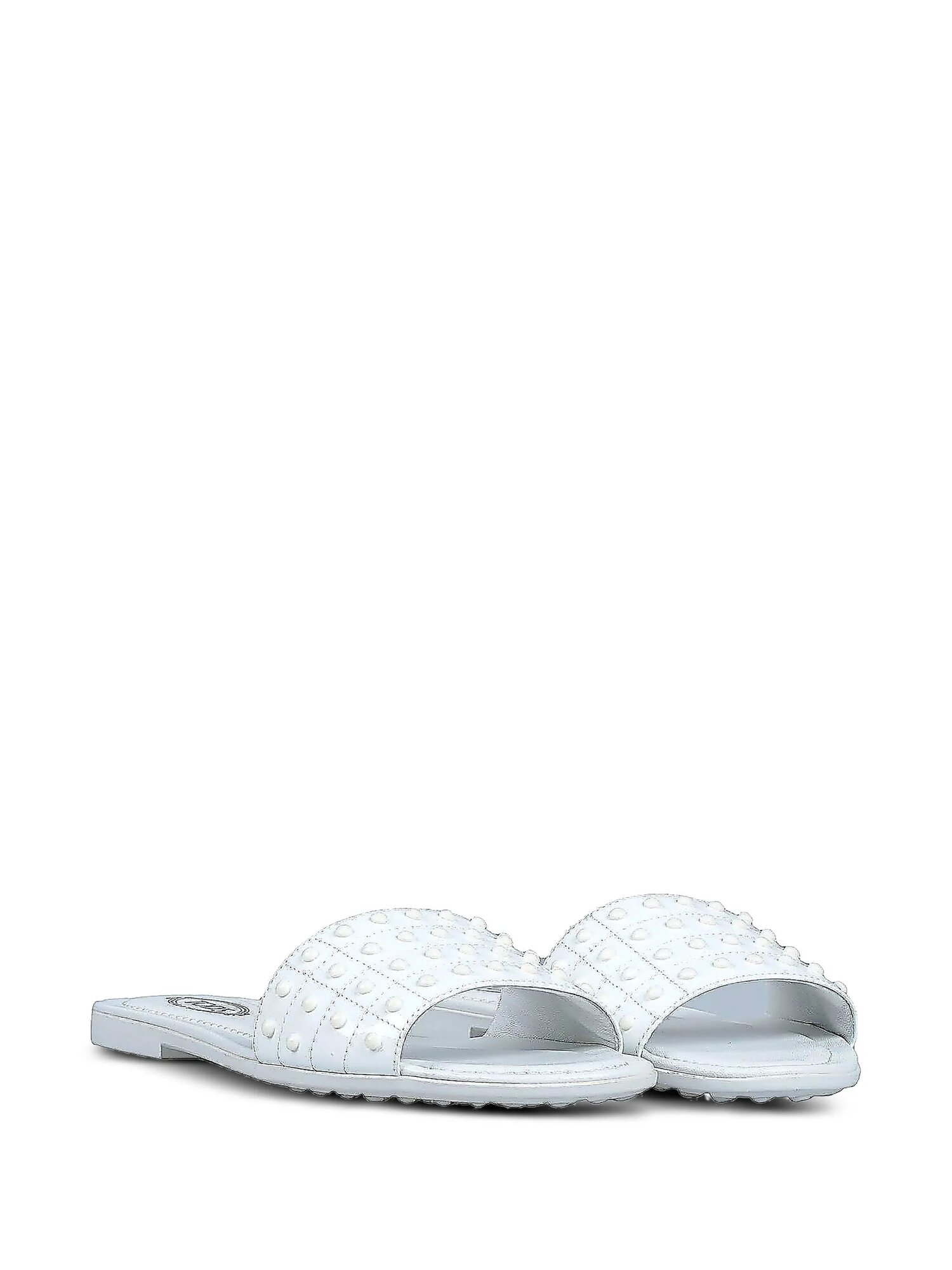 Босоножки Tod's Gomma Studded leather sandals, размер 35, бежевый/белый — фото 1