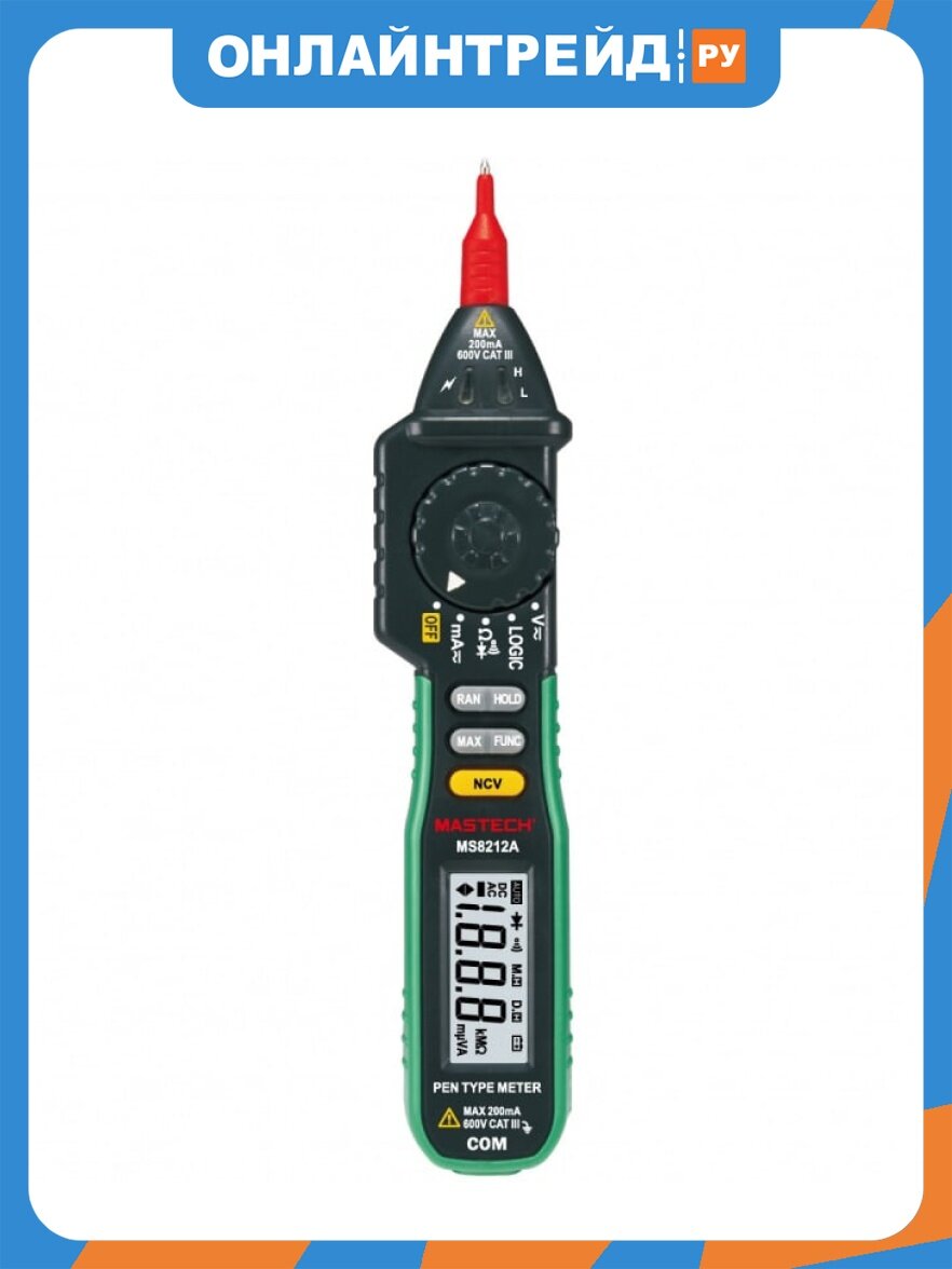 Мультиметр-ручка цифровой Mastech MS8212A