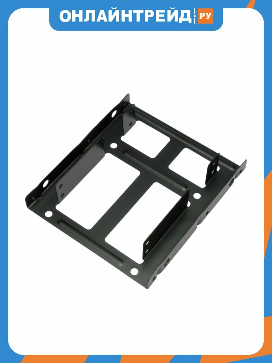 Салазки (переходник) для установки 2xHDD/SSD 2.5" в отсек 3.5" металл Gembird MF-22535M