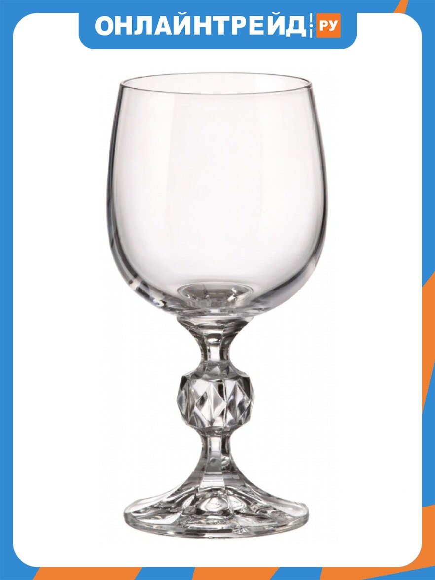 Набор бокалов для белого вина Crystal Bohemia "STERNA", 190 мл (набор 6 шт.)