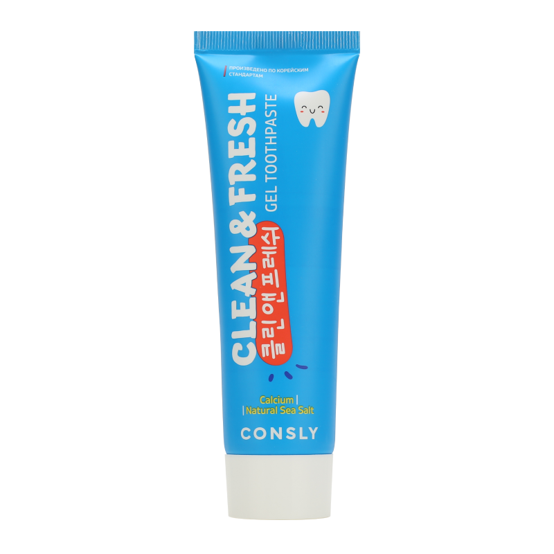 Consly Clean&Fresh Calcium & Natural Sea Salt Remineralizing Gel Toothpaste Реминерализующая гелевая зубная паста с кальцием и натуральной морской солью