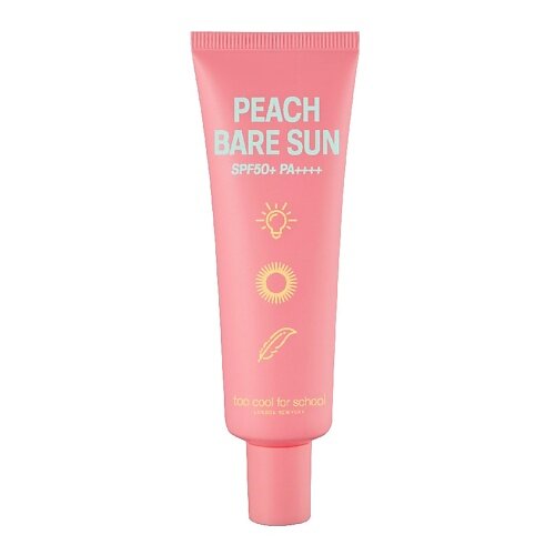 TOO COOL FOR SCHOOL Крем для лица солнцезащитный SPF50+ PA++++ Peach Bare, 50 мл