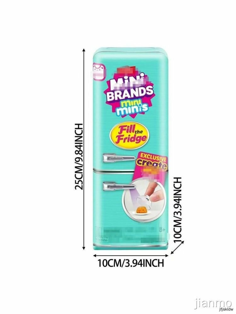 Мини-холодильник ZURU Mini Brands mini minis с LED-светом, набор из 60+ элементов для детей 8+ лет — фото 1