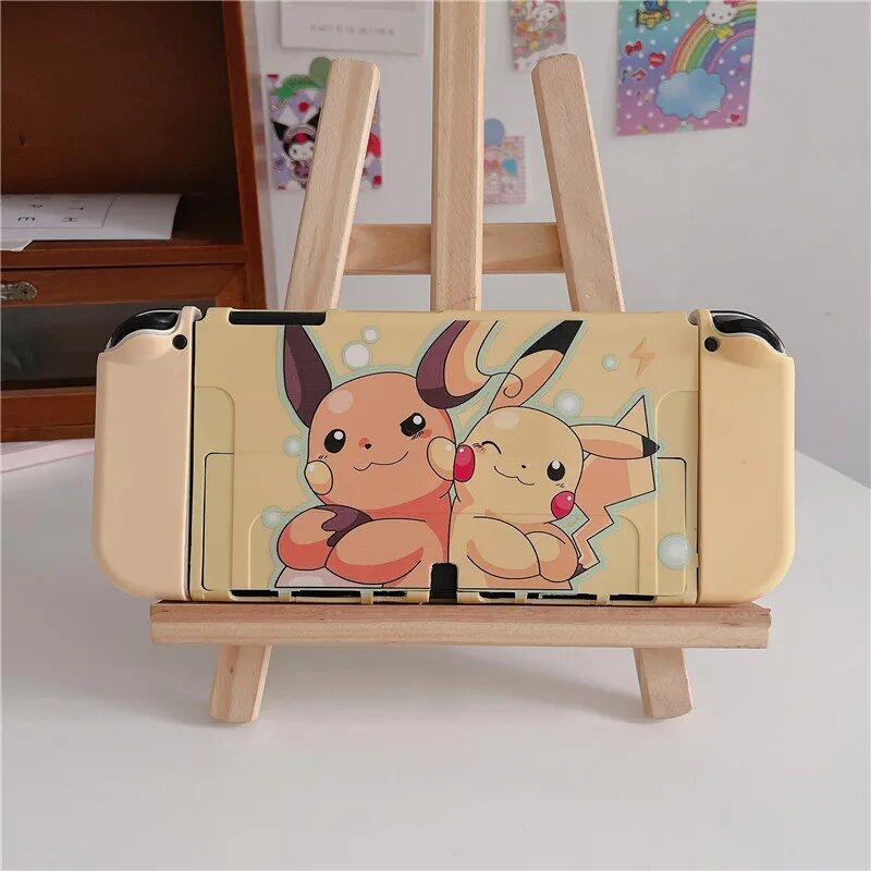 Чехол для переключателя Pokemon Pikachu, защитный разделенный корпус, аксессуары для переключателей Nintendo, консоль NS Oled, чехлы из ТПУ