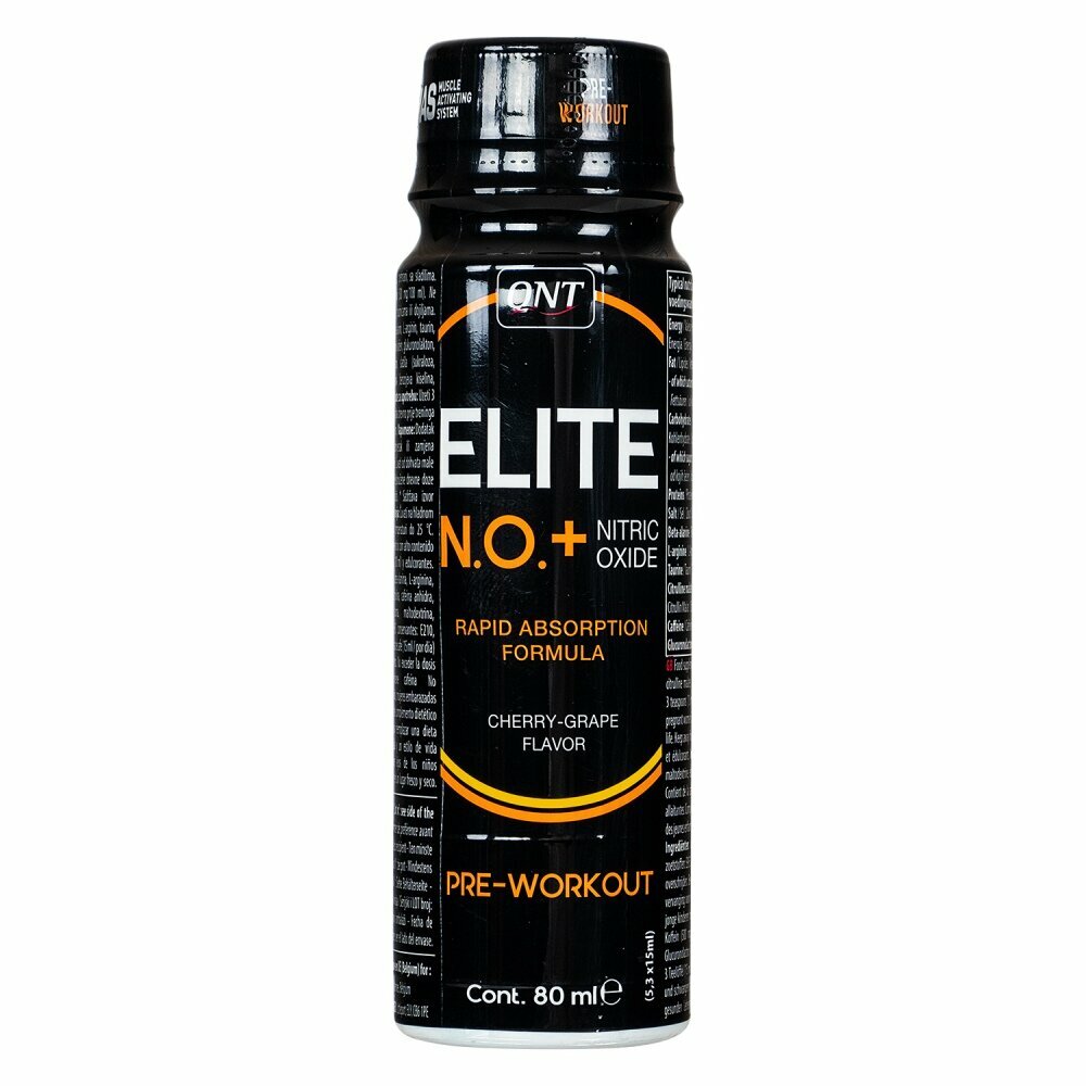 Предтреник QNT Elite N. O.+, 80 мл, Вкус Cherry Grape / Вишня Виноград