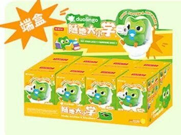 Фигурки Duolingo Study Design Серия Mystery Box Зеленый, A set of 8pcs