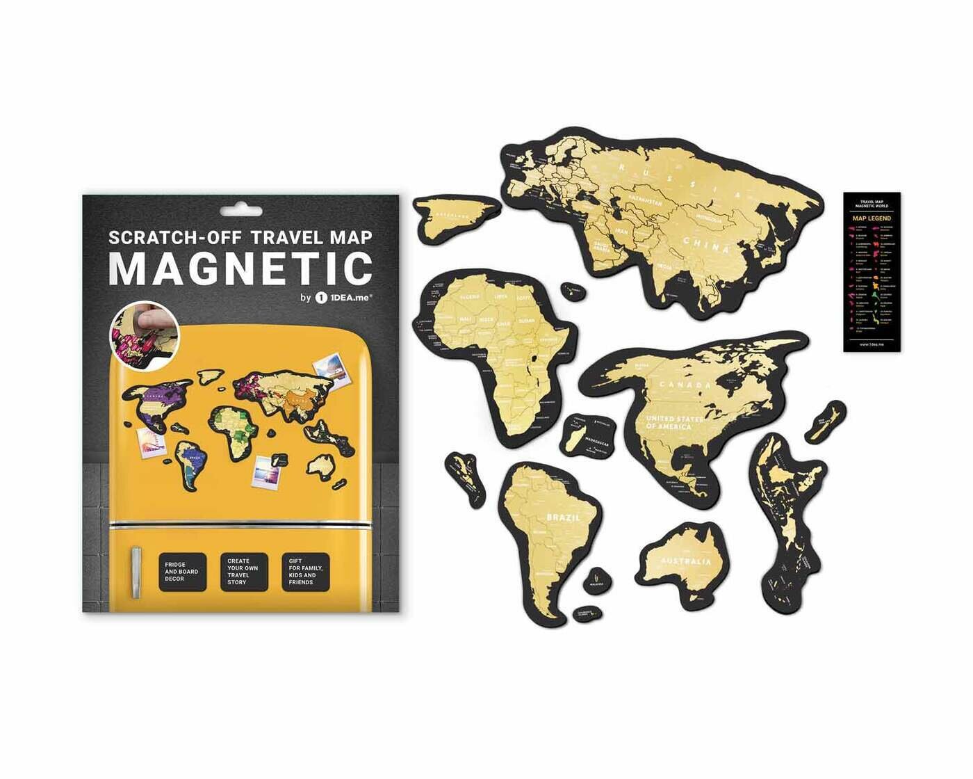 Магнитная карта мира Travel Map MAGNETIC World