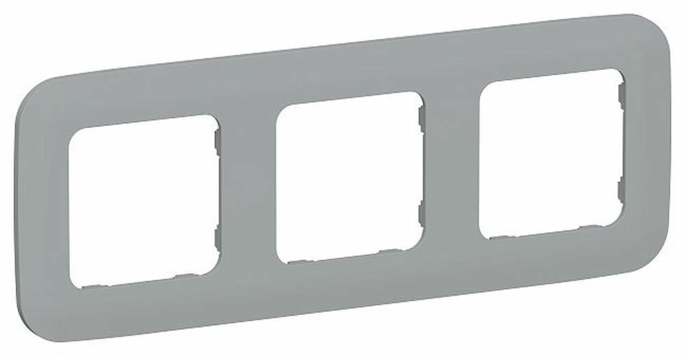 Рамка IEK Flite 3-мест. РУ-3-А-ФлС серая