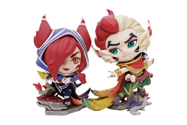 Фигурки унисекс League of Legends Луо и Афтерглоу, пара чиби