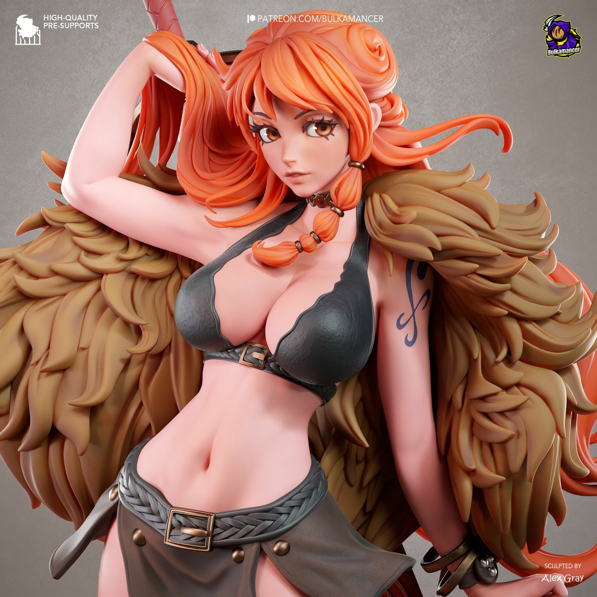 Сборная модель Elbaph Nami (One Piece), фигурка, 276мм, 1/8 для покраски