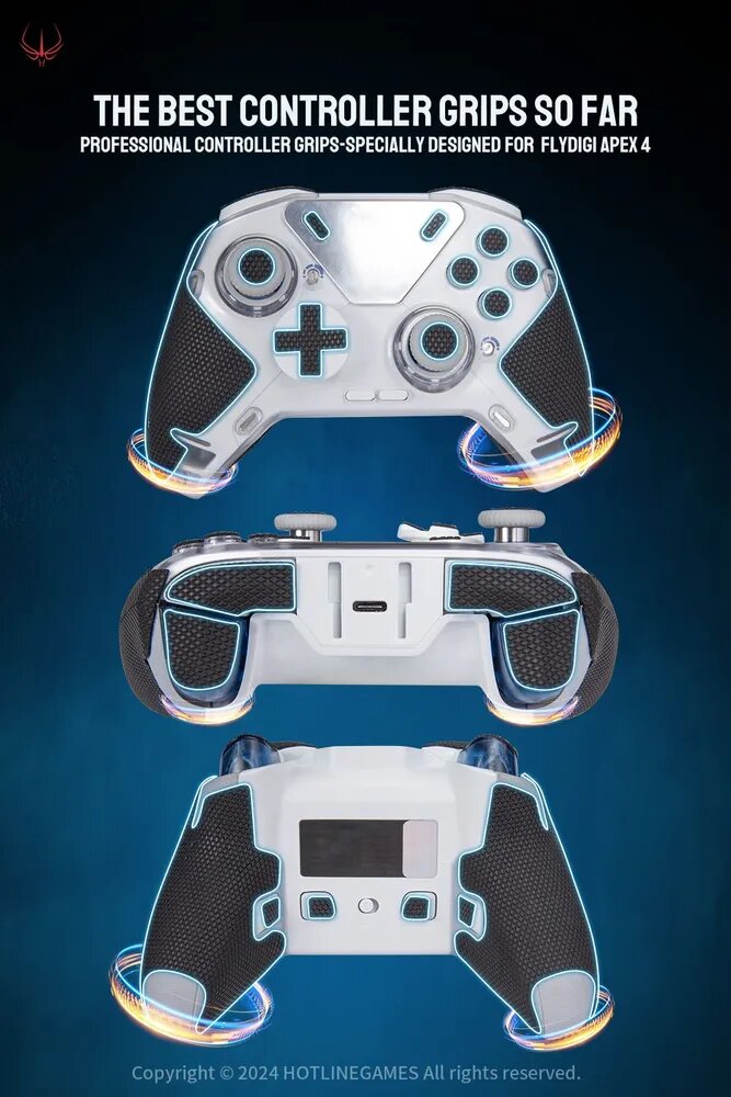 For Flydigi APEX 4 / HOTLINE GAMES / Нескользящие наклейки для геймпада