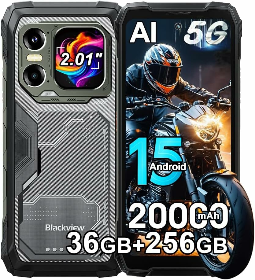 Blackview XPLORE 1 — защищенный смартфон 5G, 36 (12+24) ГБ, 256 ГБ, 20000 мАч, 6,78-дюймовый экран.