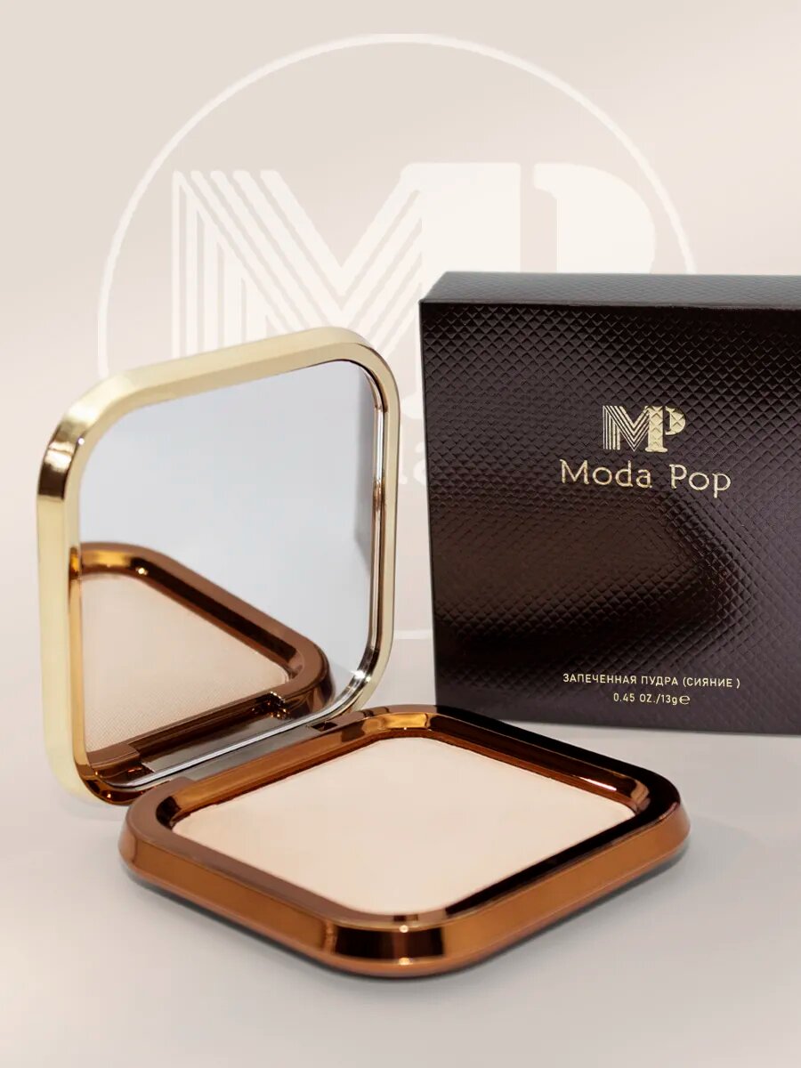 Запеченная пудра MODA Pop K101, для лица, бежевая, твердая текстура, для всех типов кожи — фото 1